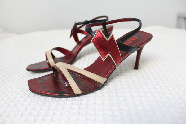 Miu Miu SS 2000 Lightning Bolt Heels 36.5 | luxequarter.com